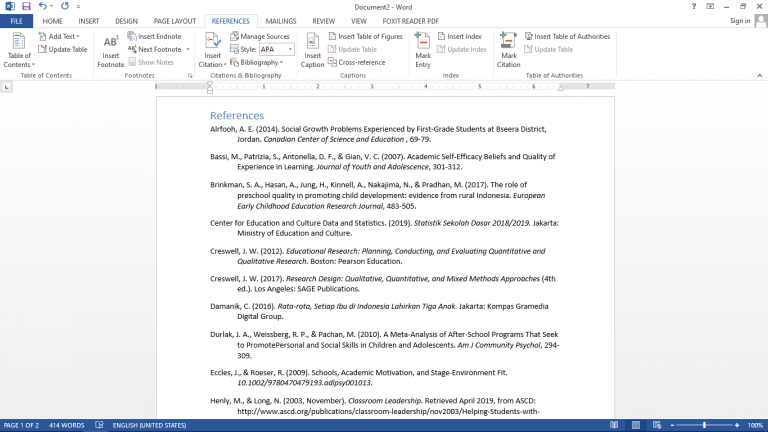 Cara Termudah dan Tercepat Membuat Daftar Pustaka APA Style di Word ...